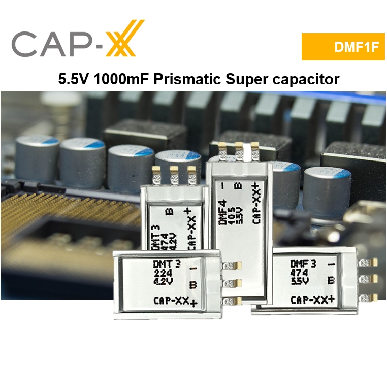 DMF1F Super capacitor 5.5V 1000mF ESR 400mΩ | McCoy Components