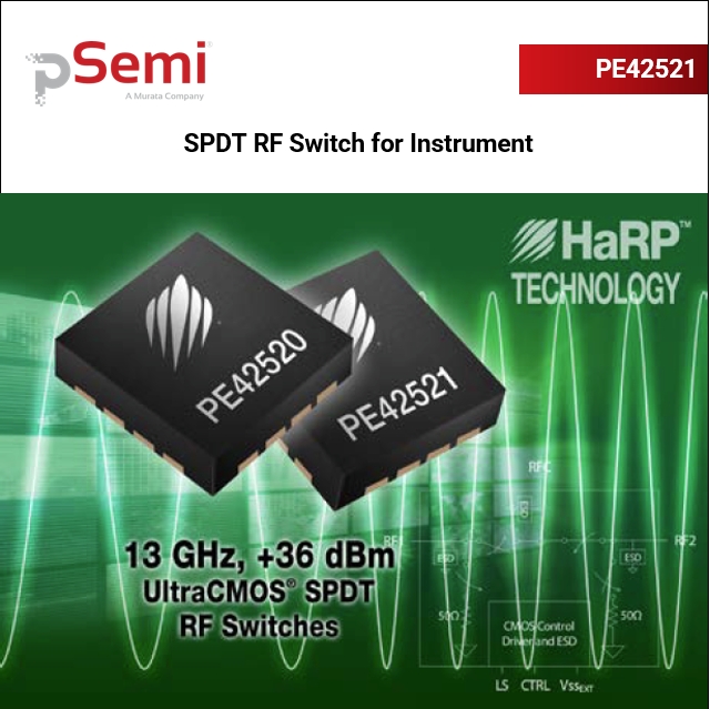 PE42521 SPDT High Iso, High Power, Fast switching Instrumentation ...