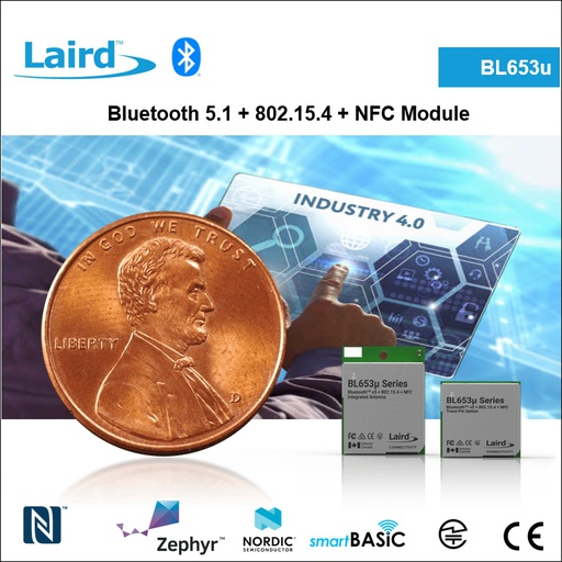 Laird BL654 Bluetooth Module with NFC | McCoy Components