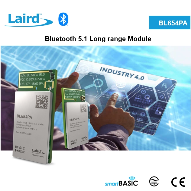 BL654PA Bluetooth 5.1 long range module | McCoy Components