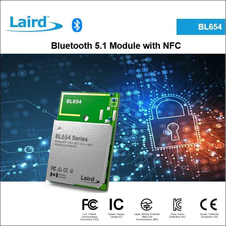 Laird BL654 Bluetooth Module with NFC | McCoy Components